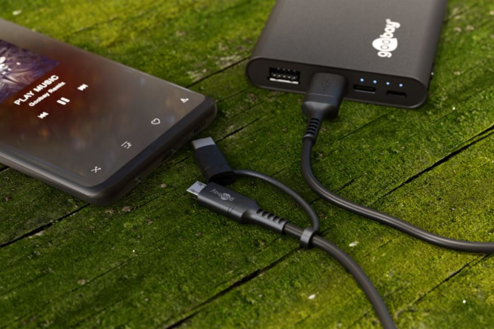 Goobay USB 2.0 till Micro-USB och USB-C med adapter - 71892 | Billi...