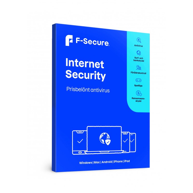 F-Secure Internet Security 1-licens för Windows, Mac, iPhone, Andro...