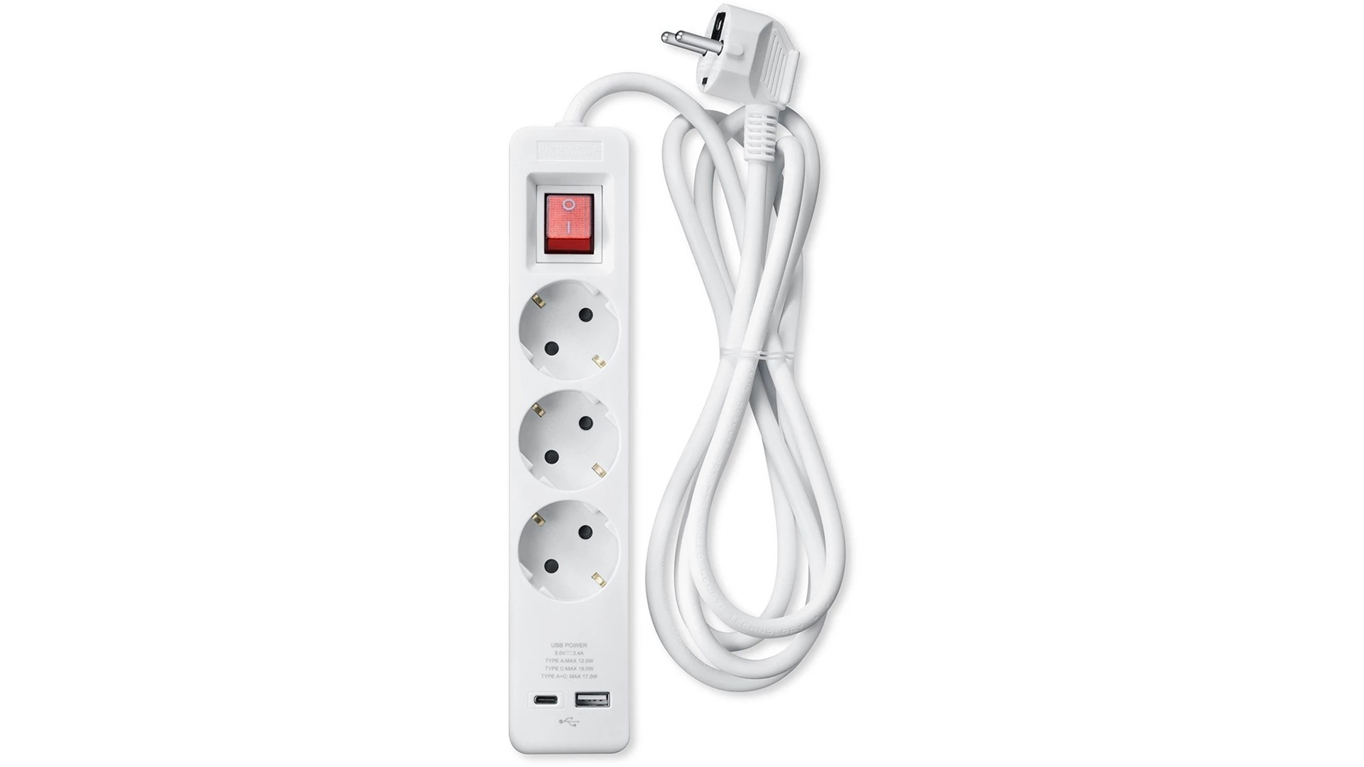 Andersson grenuttag med 3 uttag + USB-C och USB - PWS-C2000 / 10330...
