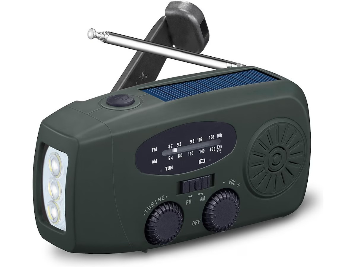 Andersson AM/FM vevradio med solceller och LED-ficklampa - EYF-C200...