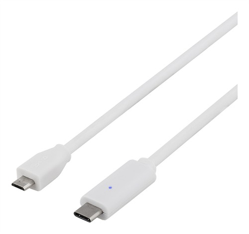 USB-C till microUSB-kabel - USBC-Micro Vit | Billigteknik.se