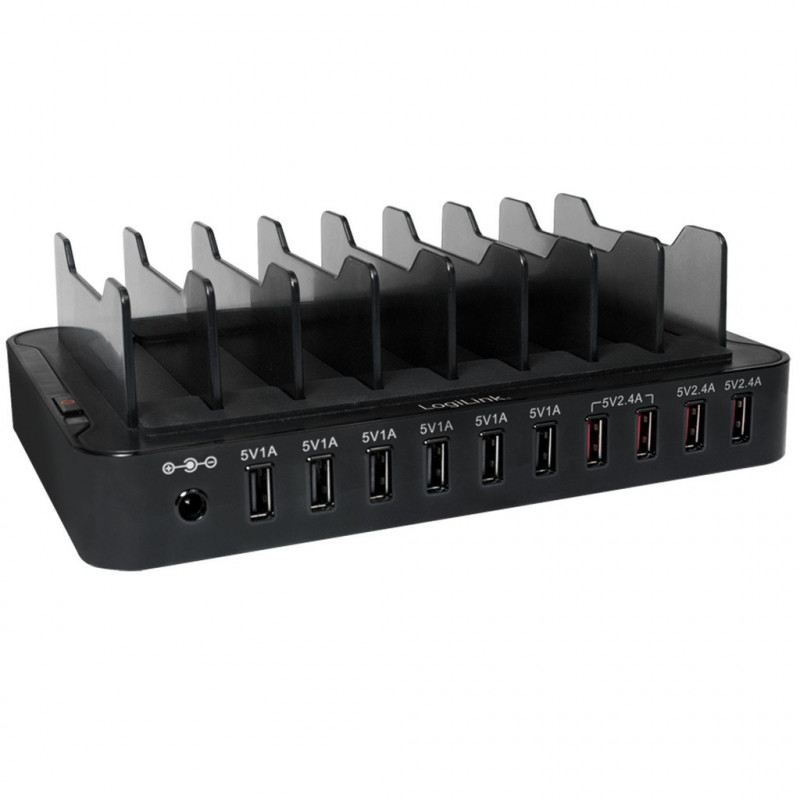 Snabbladdande USB-laddstation med 10 USB-portar - PA0141 | Billigte...